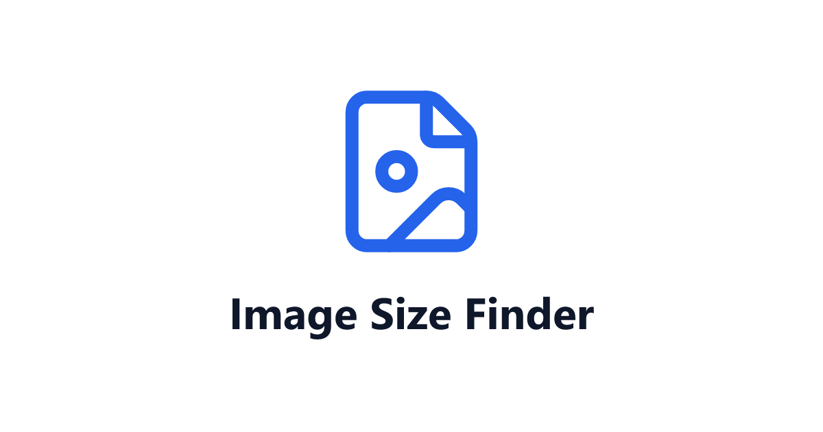 Image Size Finder