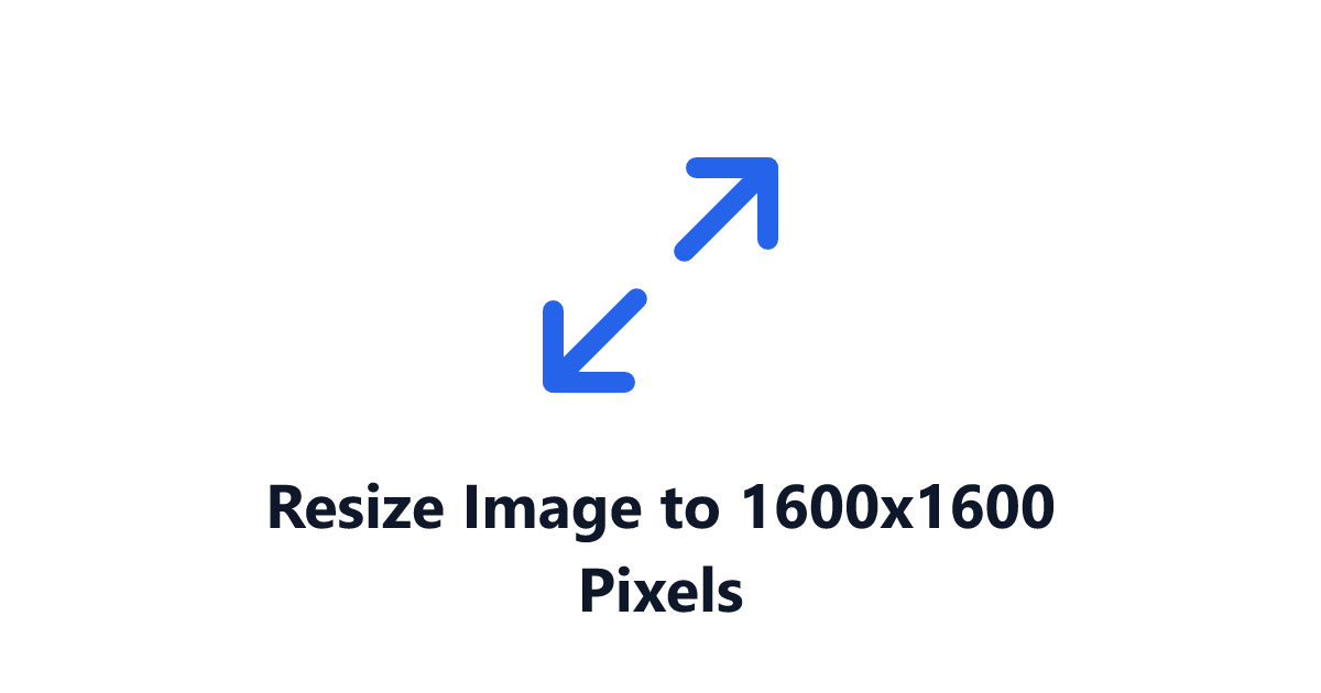 Resize Image to 1600x1600 Pixels - Convert